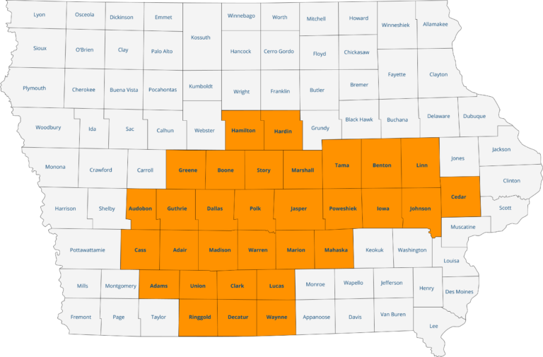 Service Areas - Custom Electrical Services IA